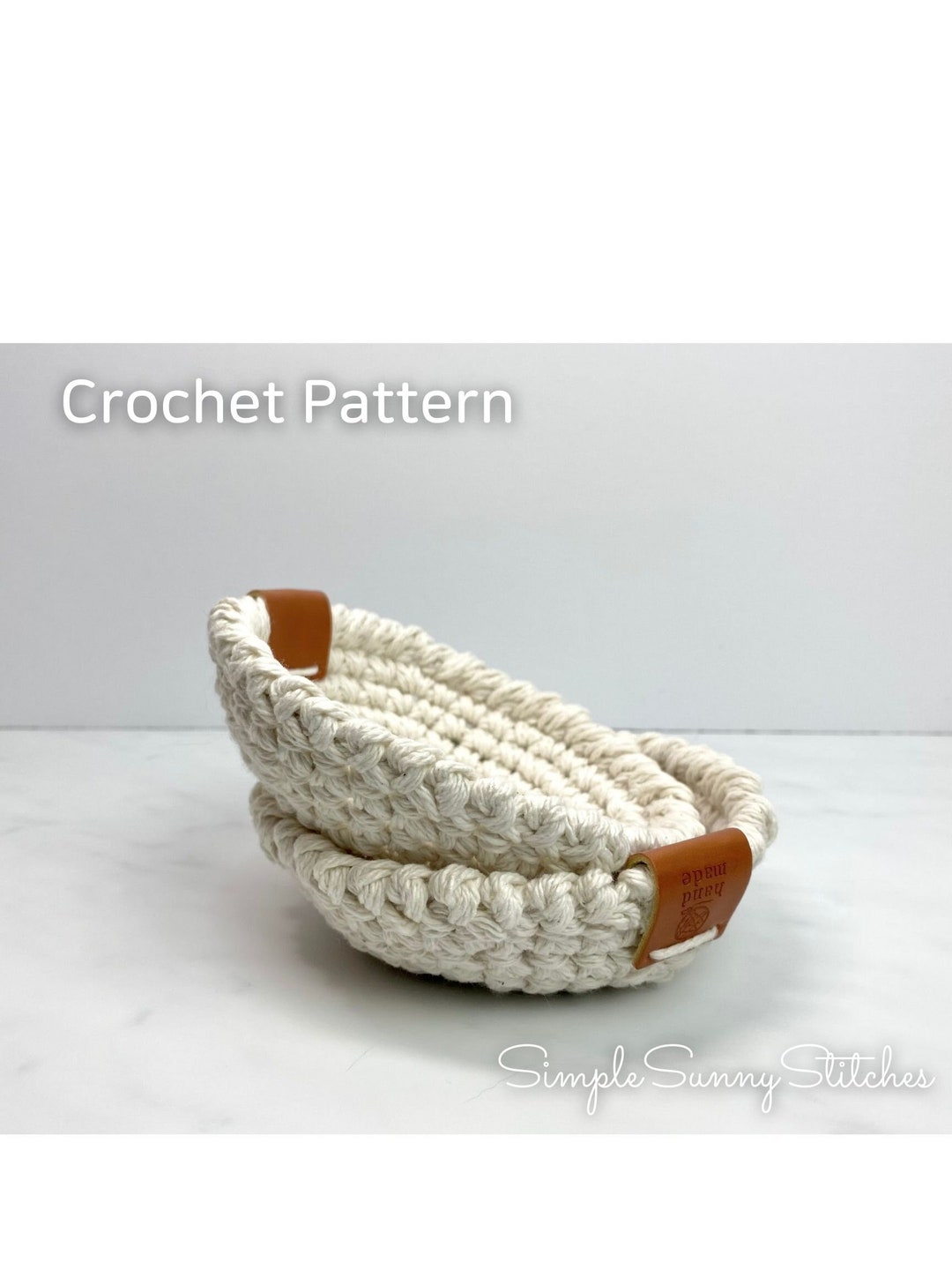 White Rustic Small Tray Crochet Pattern PDF File - Etsy