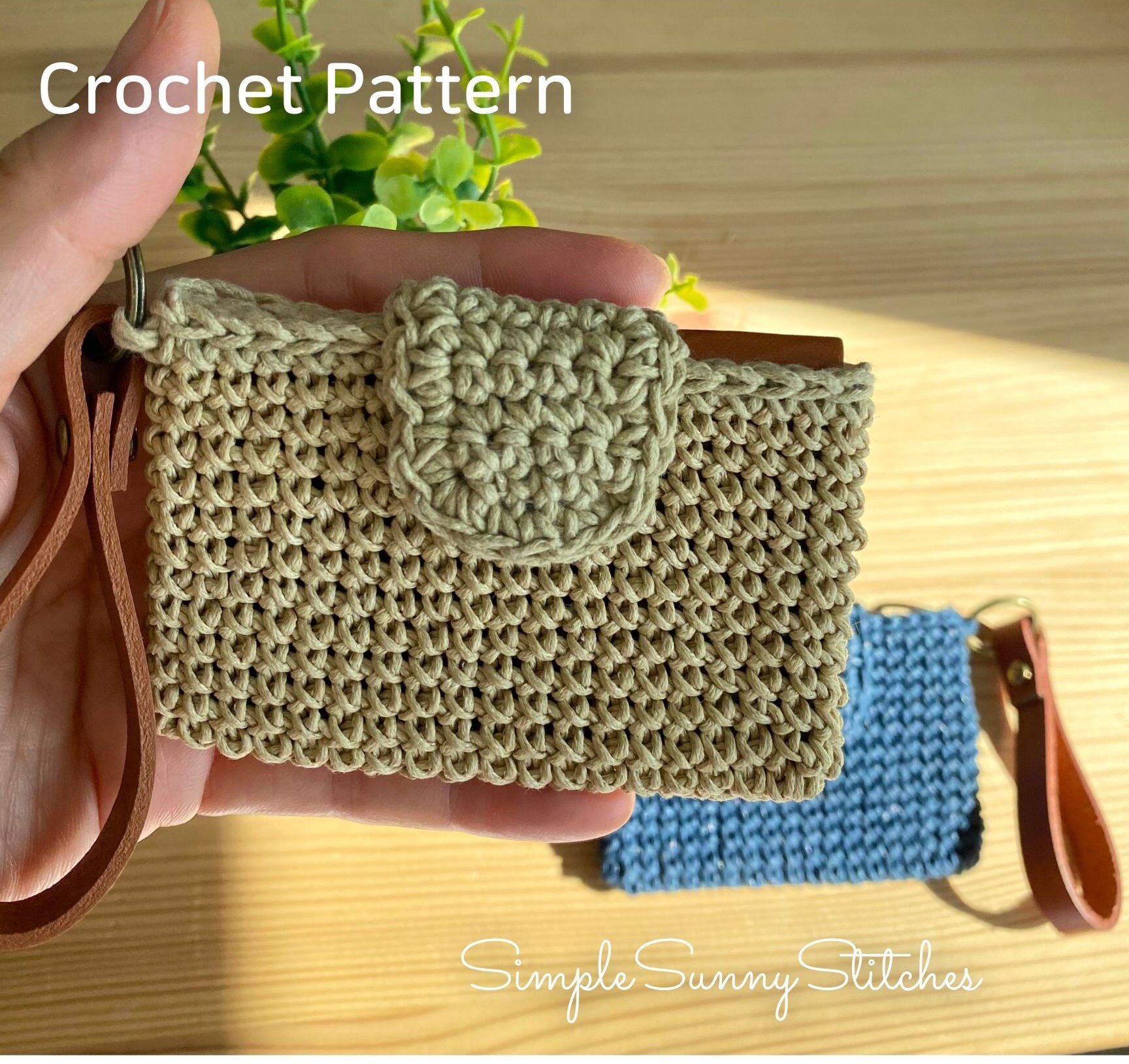 Leather-like Card Case Crochet Pattern PDF File - Etsy Canada