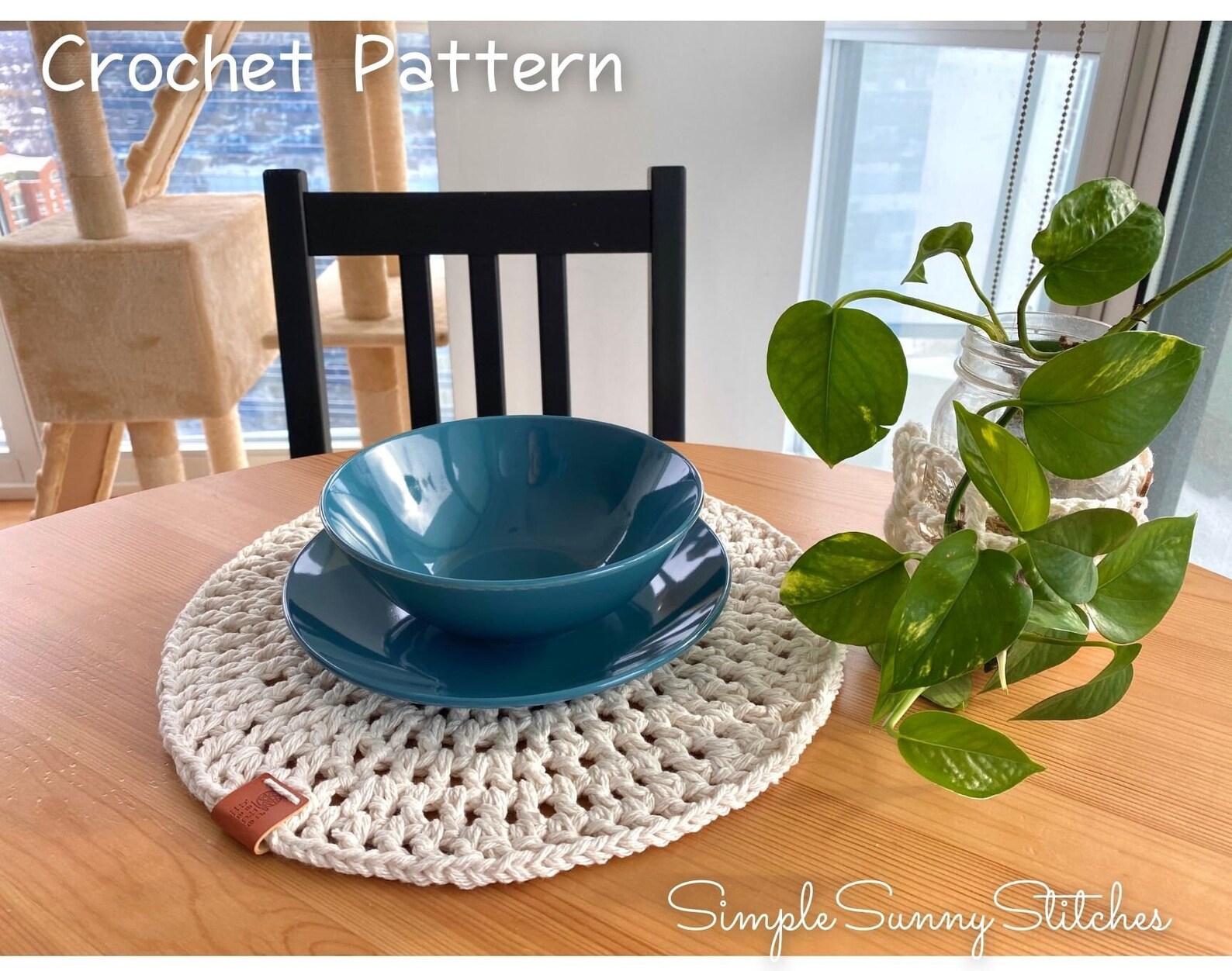 Simple Round Placemat Crochet Pattern PDF File - Etsy