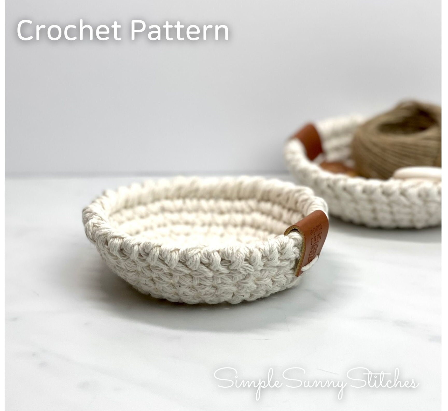 White Rustic Small Tray Crochet Pattern PDF File - Etsy Canada