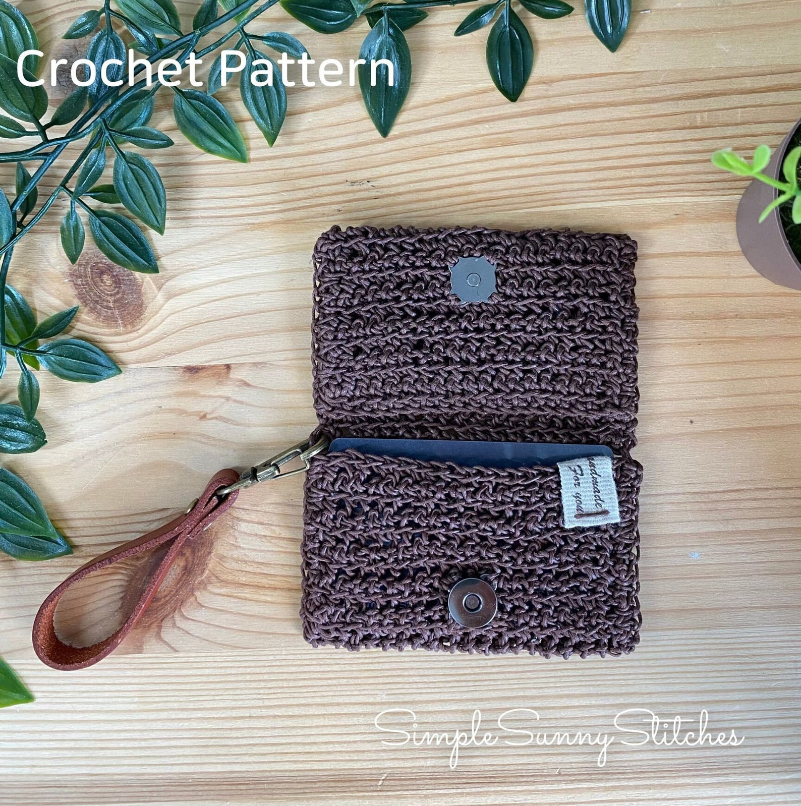Double Pocket Card Case Crochet Pattern PDF File - Etsy