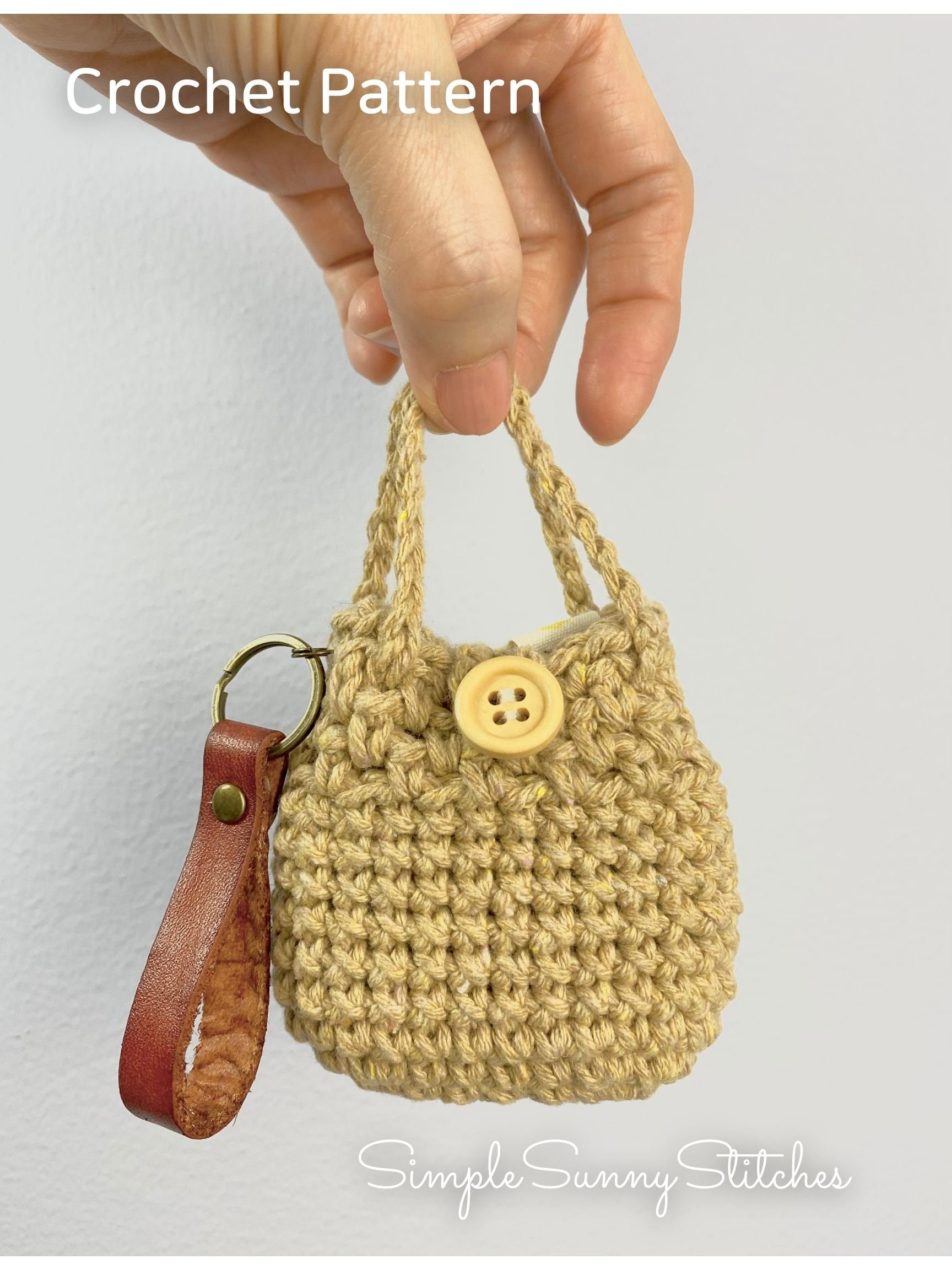 Mini Pouch Keychain Crochet Pattern (PDF File) - Etsy