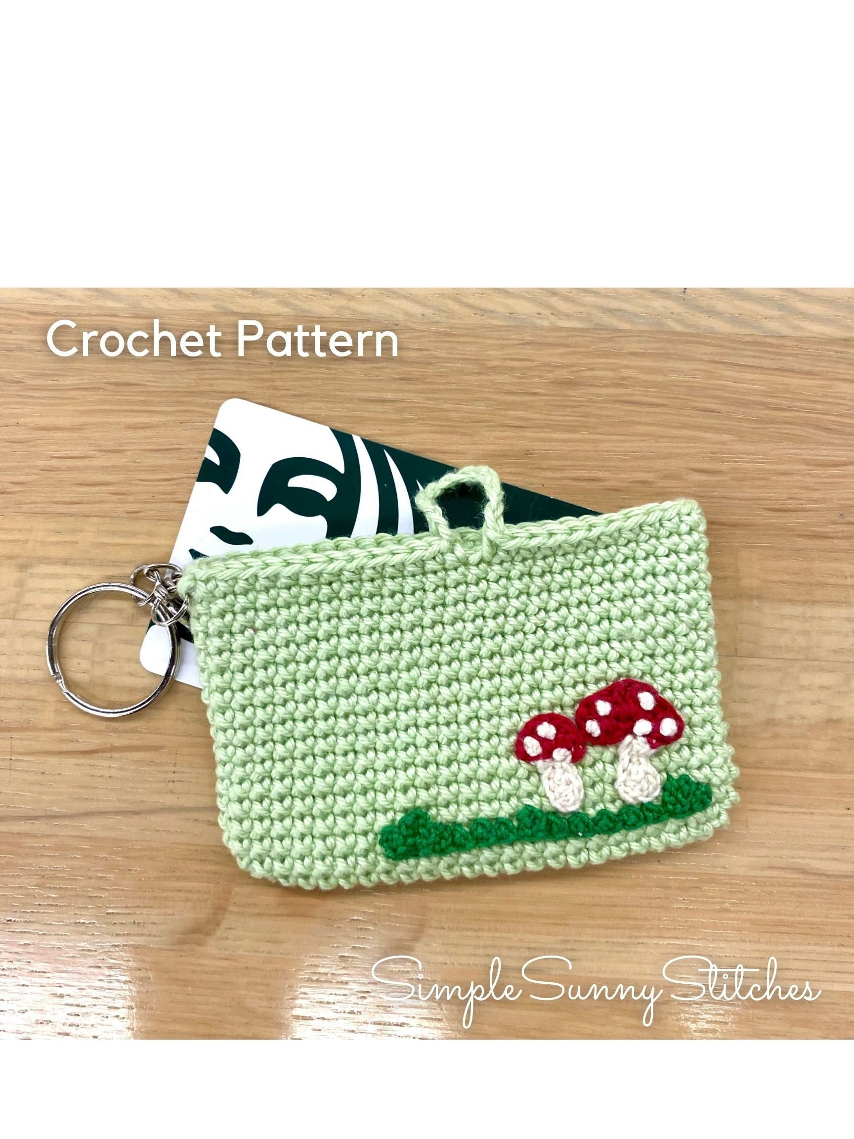 Mushroom Card Case Wallet Crochet Pattern PDF File - Etsy