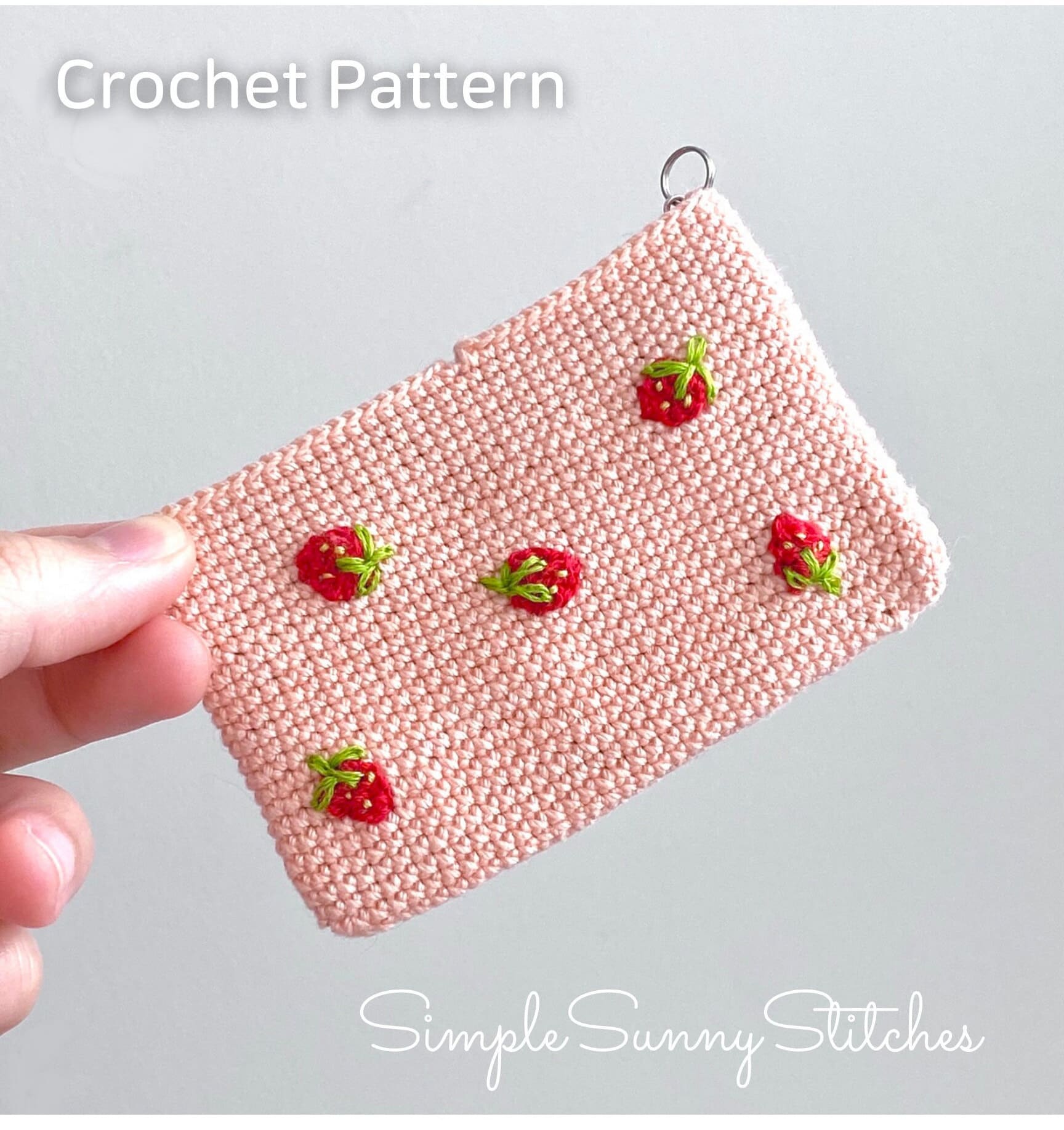 Strawberry Card Case Wallet Crochet Pattern PDF File - Etsy