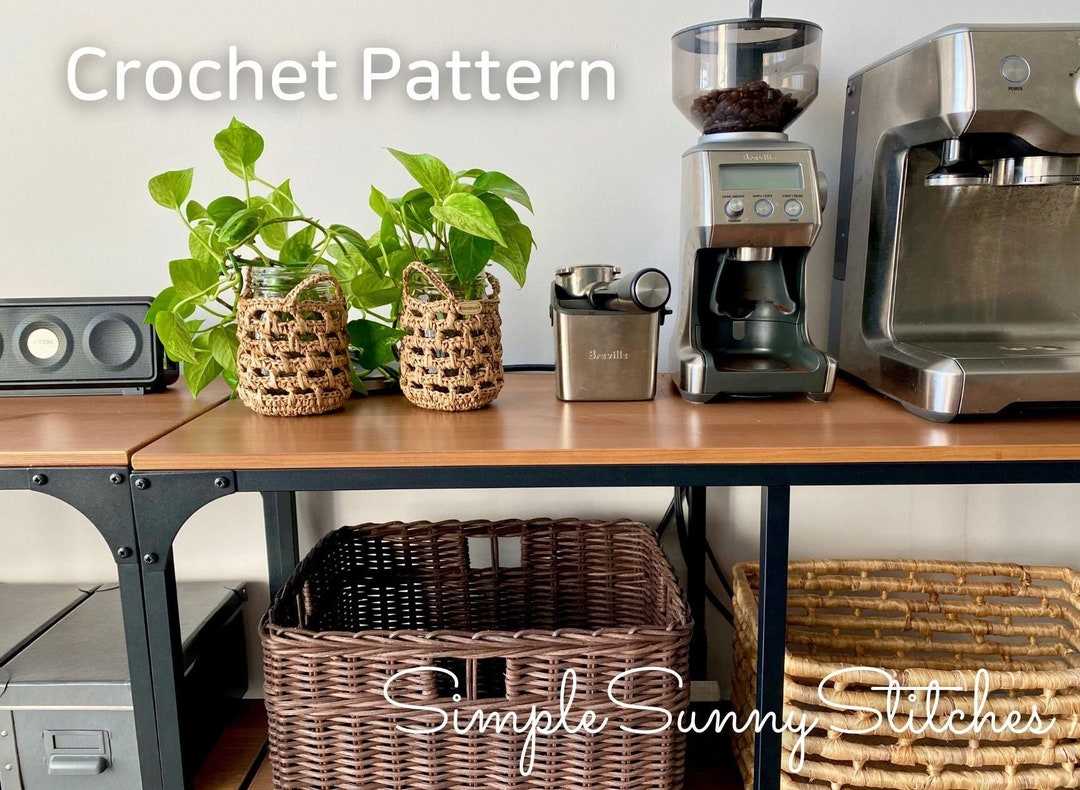 Raffia Basket Crochet Pattern PDF File - Etsy