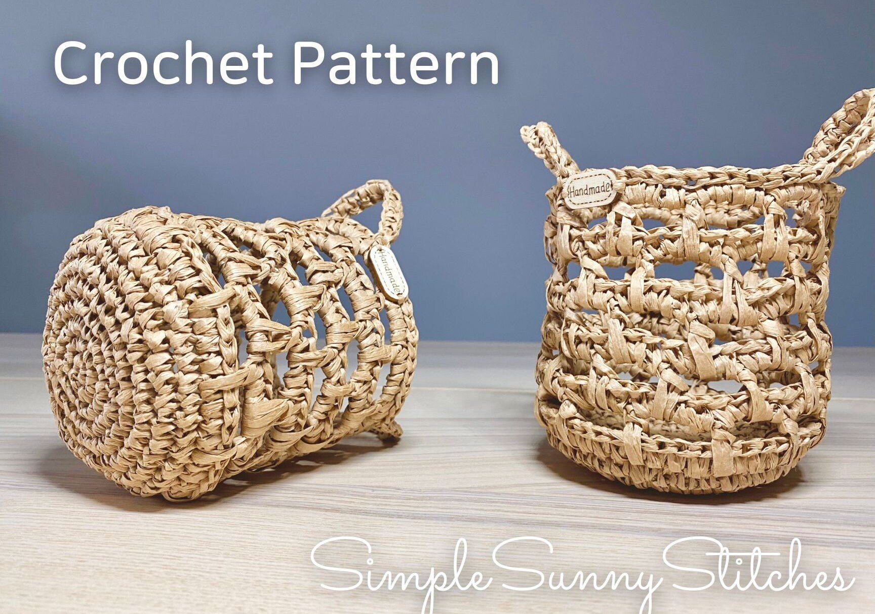 Raffia Basket Crochet Pattern PDF File - Etsy