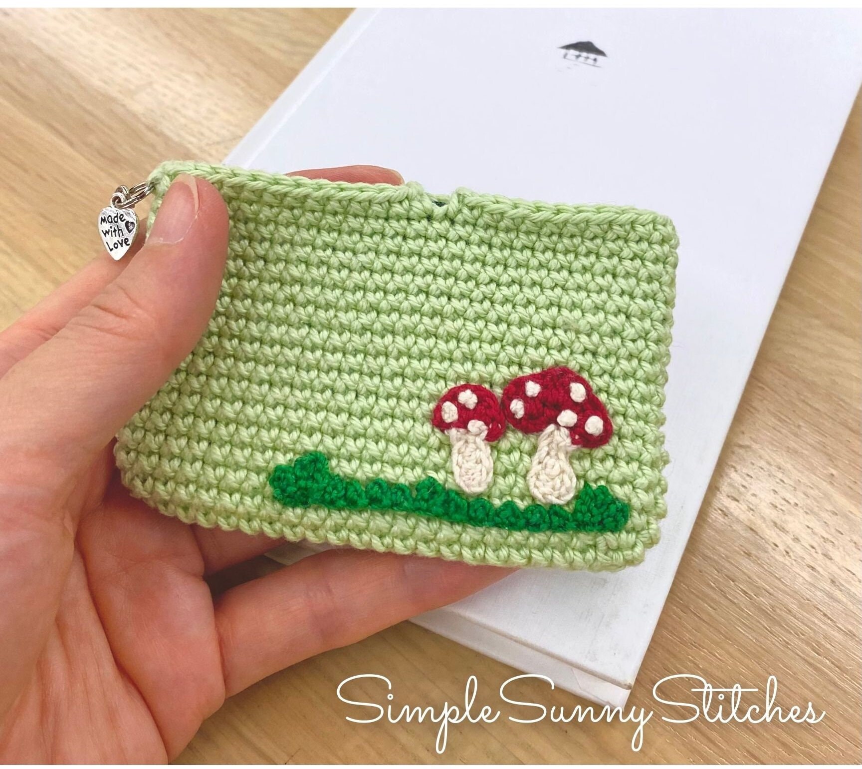 Mushroom Card Case Wallet Crochet Pattern PDF File - Etsy