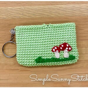 Mushroom Card Case Wallet Crochet Pattern PDF File - Etsy