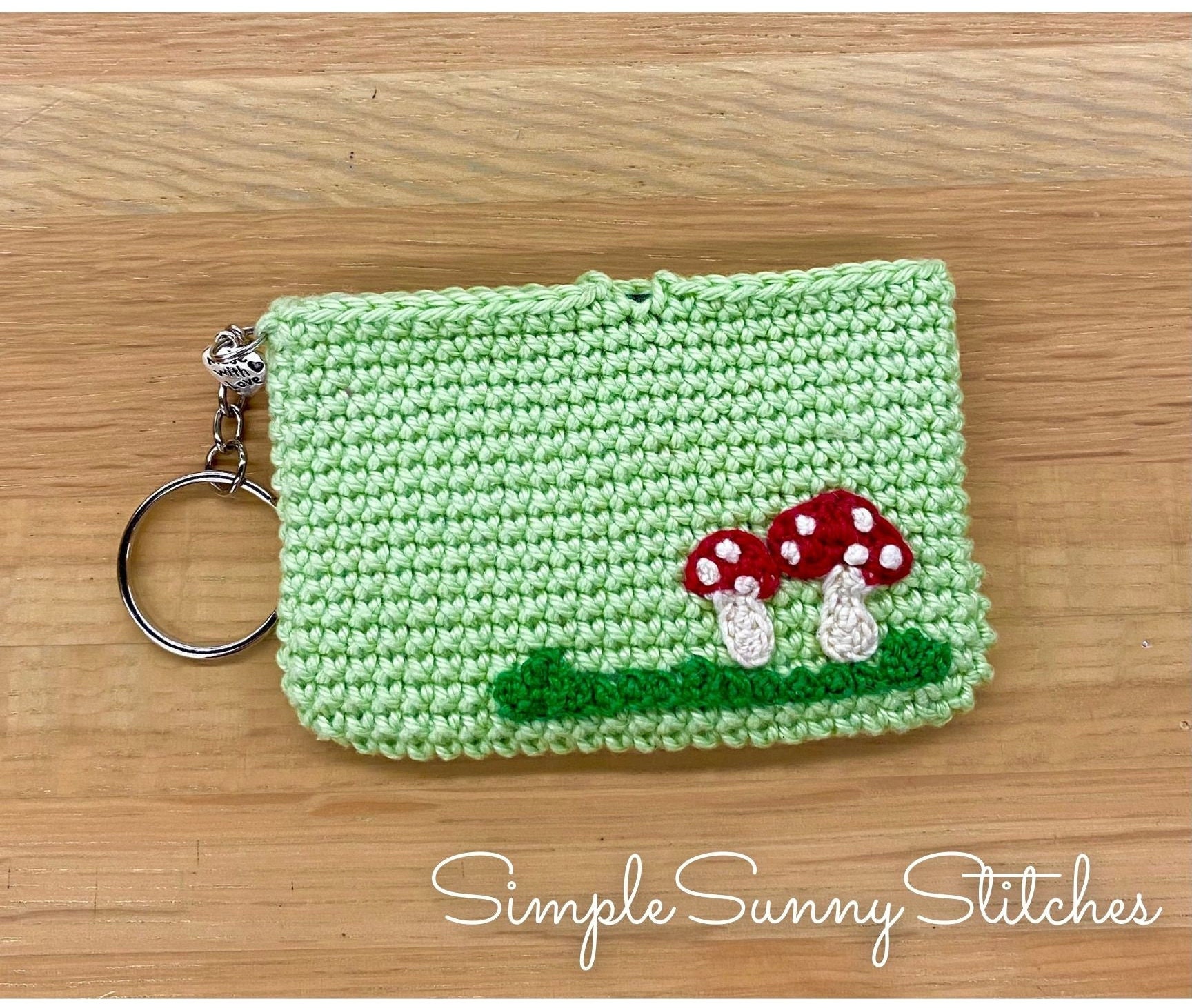 Mushroom Card Case Wallet Crochet Pattern PDF File - Etsy