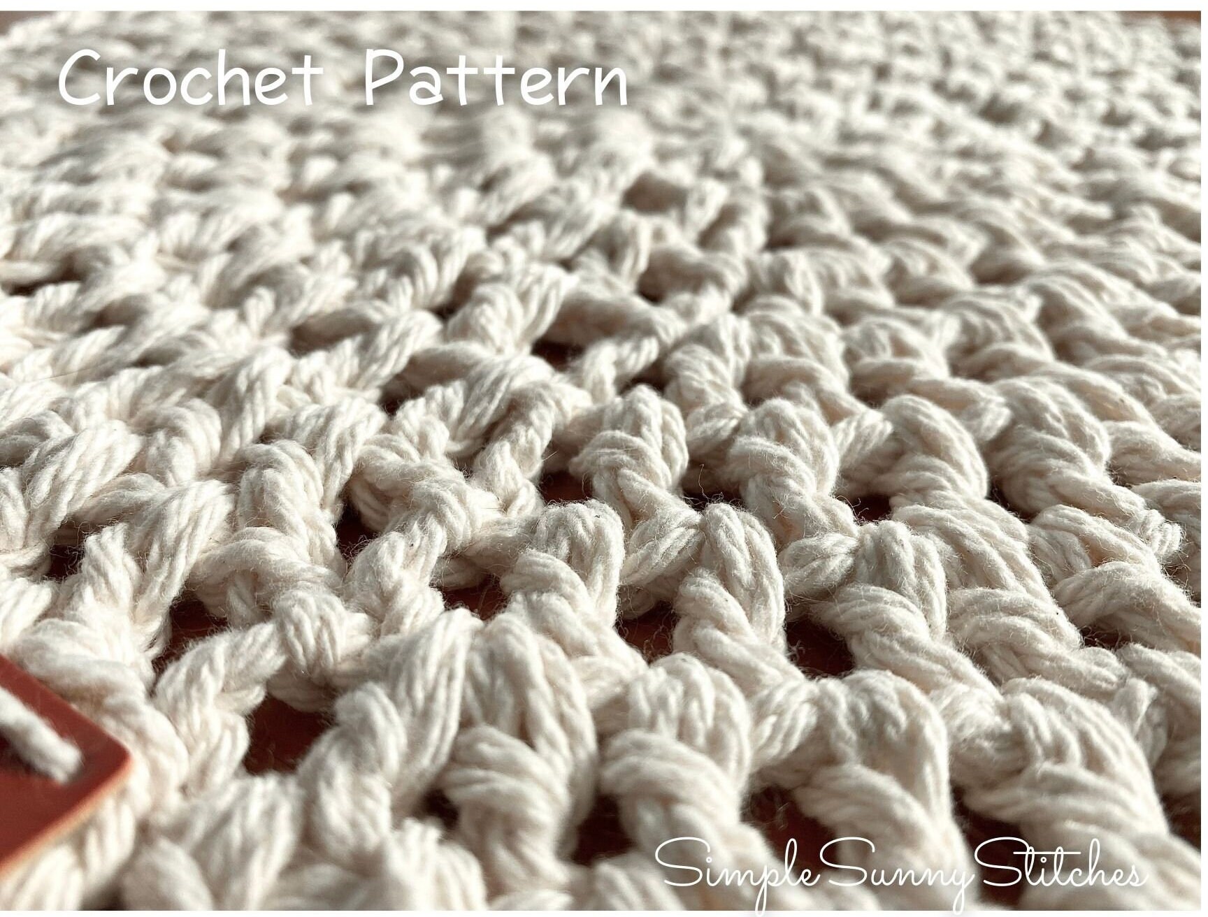 Simple Round Placemat Crochet Pattern PDF File - Etsy