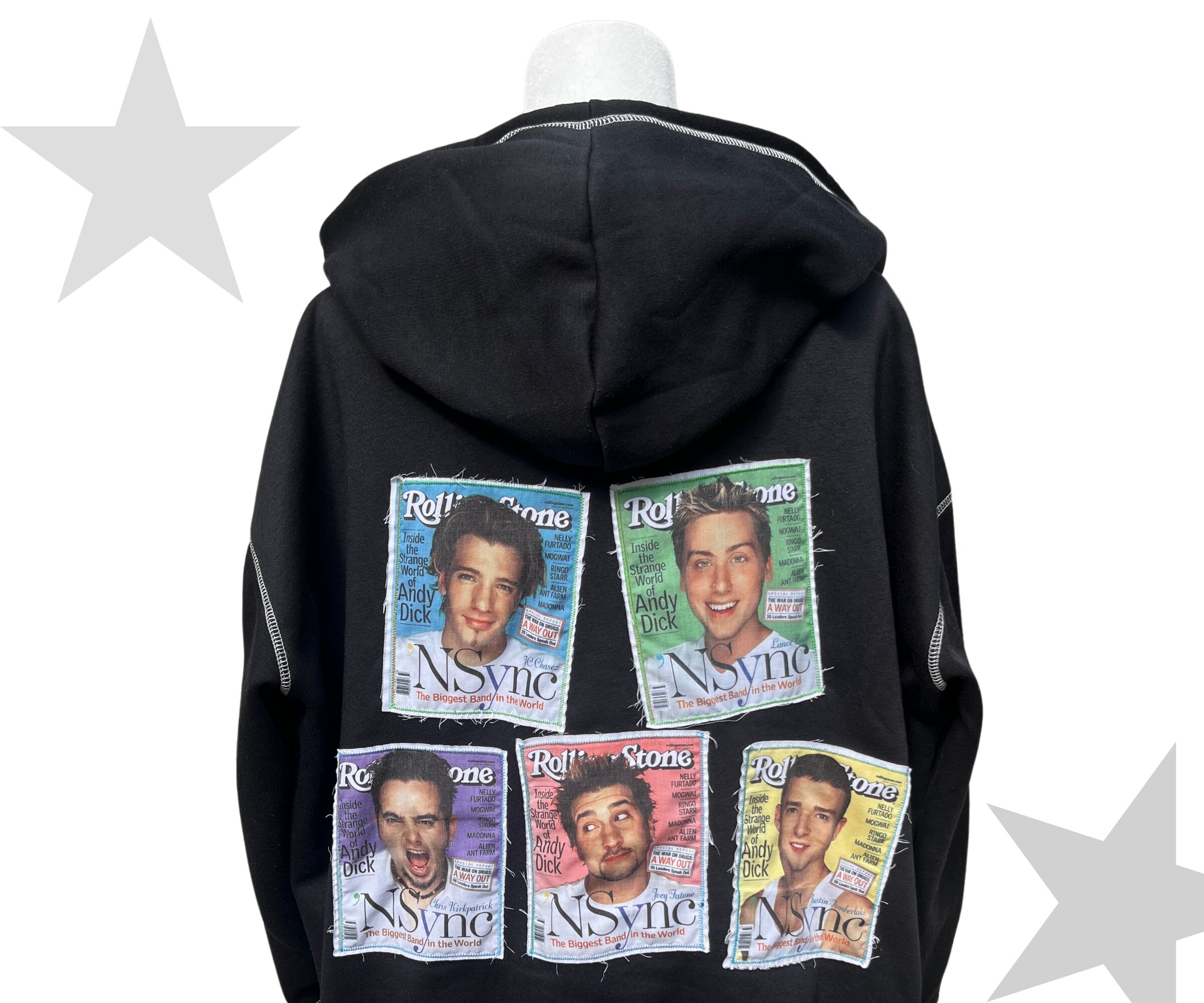 Oversized NSYNC Unisex Zip up Hoodie, 90s Nostalgia Sweatshirt, Pop ...