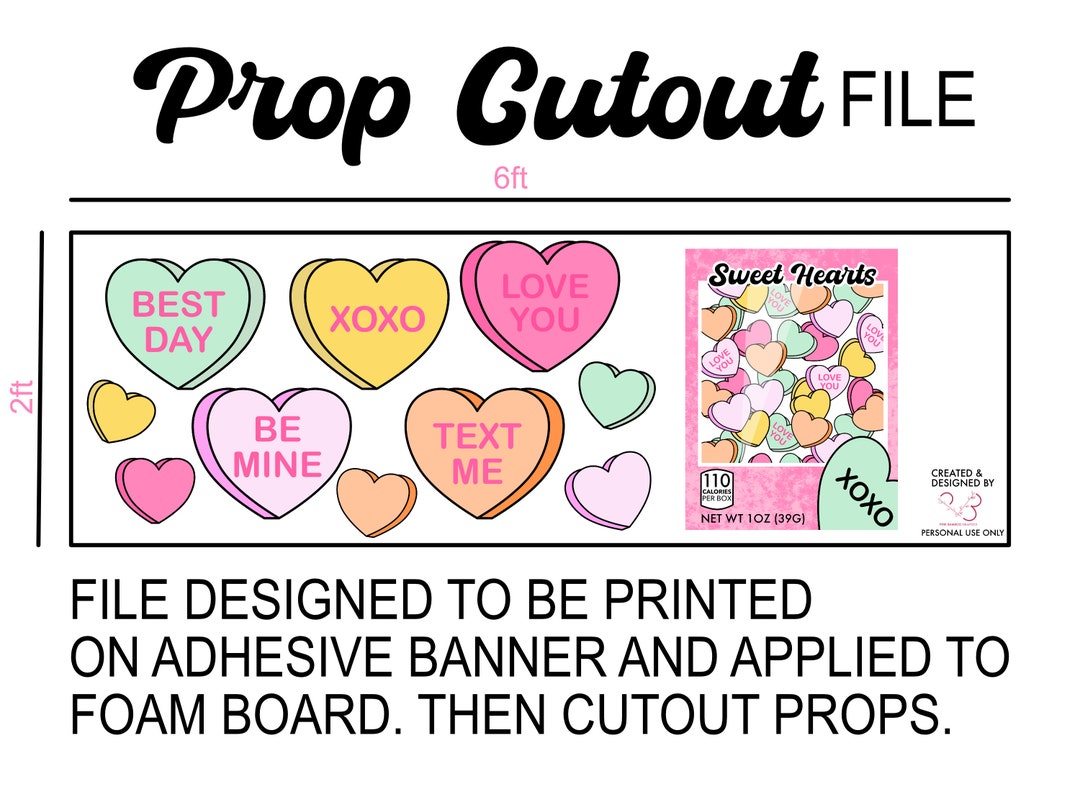 Sweet Heart Prop Cutout File - Etsy
