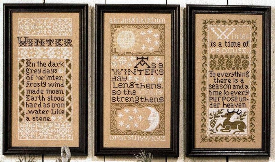 The Prairie Schooler "winter Samplers" Counted Cross Stitch Pattern ...