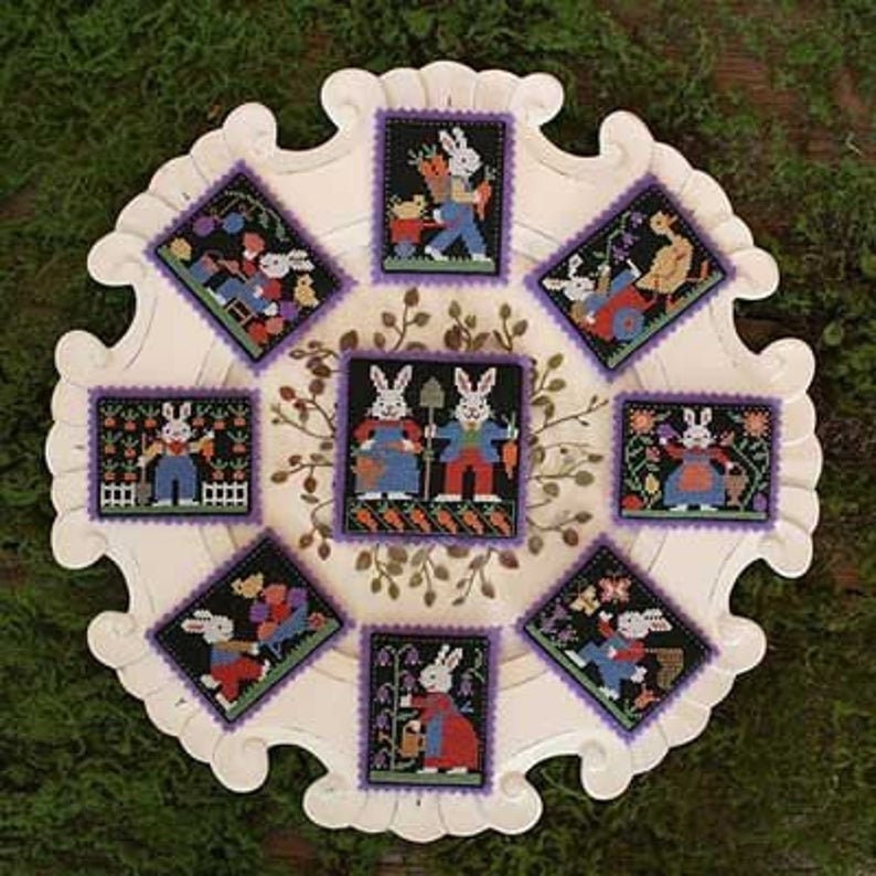 The Prairie Schooler BUNNIES Counted Cross Stitch Pattern Leaflet Chart ...