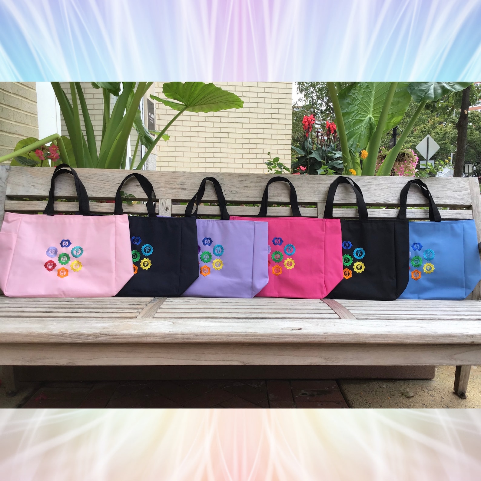 Embroidered Chakras Tote Bags - Etsy