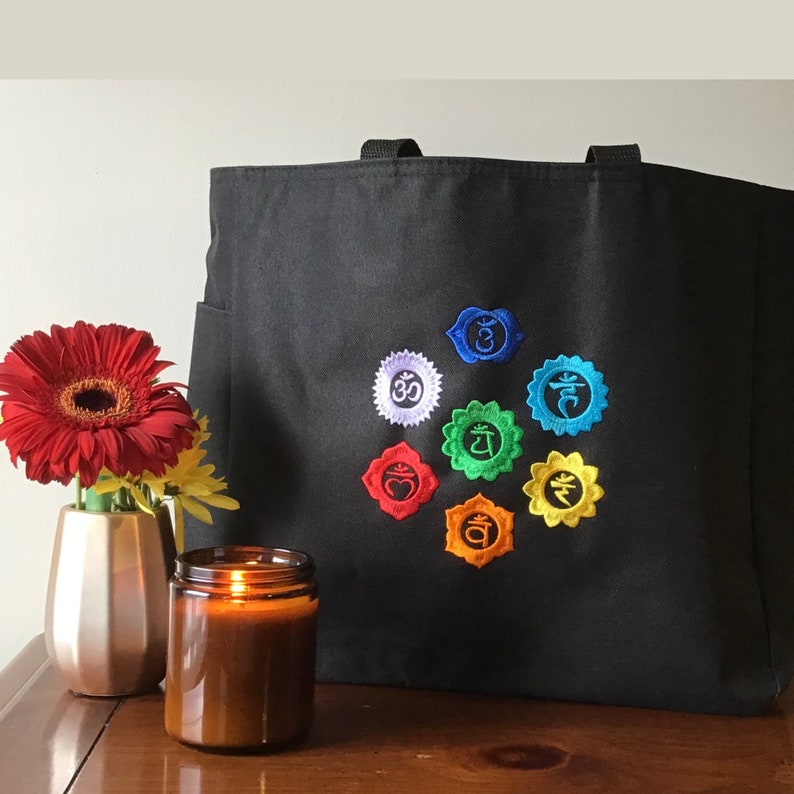 Embroidered Chakras Tote Bags - Etsy