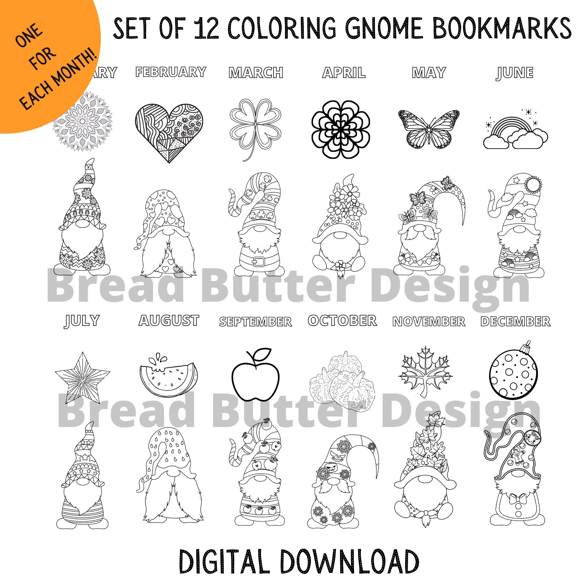 Paper & Party Supplies Calendars & Planners Paper Set of 12 Monthly ...
