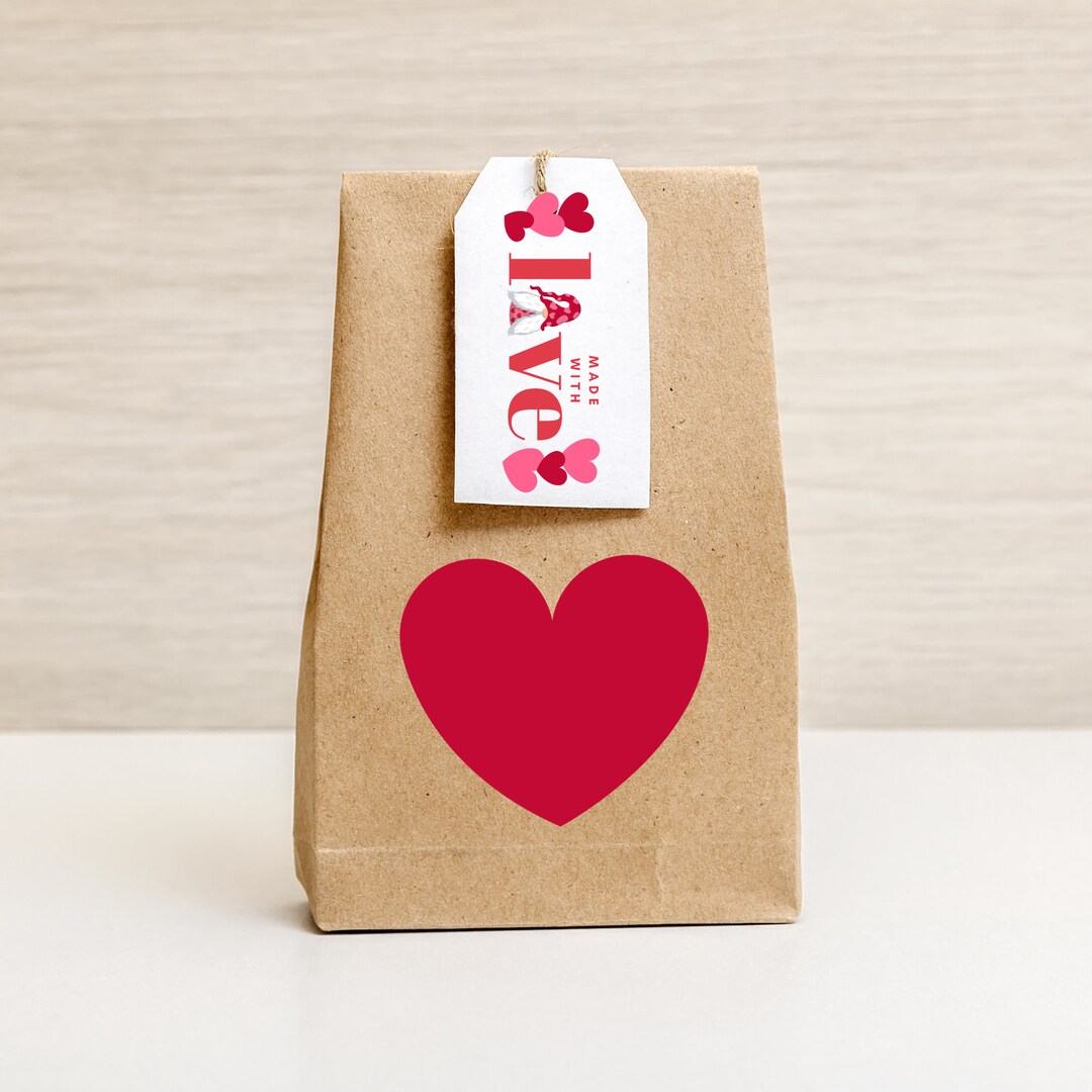 Valentine Treat Bag Toppers, Gnome Treat Bag Favors, Gnome Bag Toppers ...