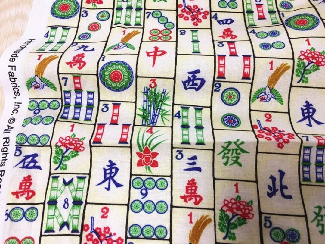 Mahjong Fabric Cotton Canvas 8 Oz Thick Fabric Van Gogh Flowers for ...