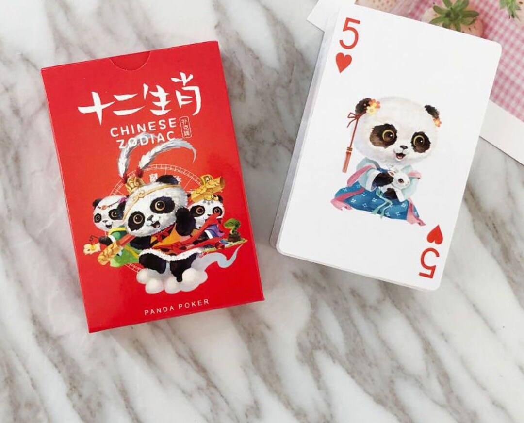 Panda Playing Card Poker Panda Theme Panda Board Games Adult - Etsy