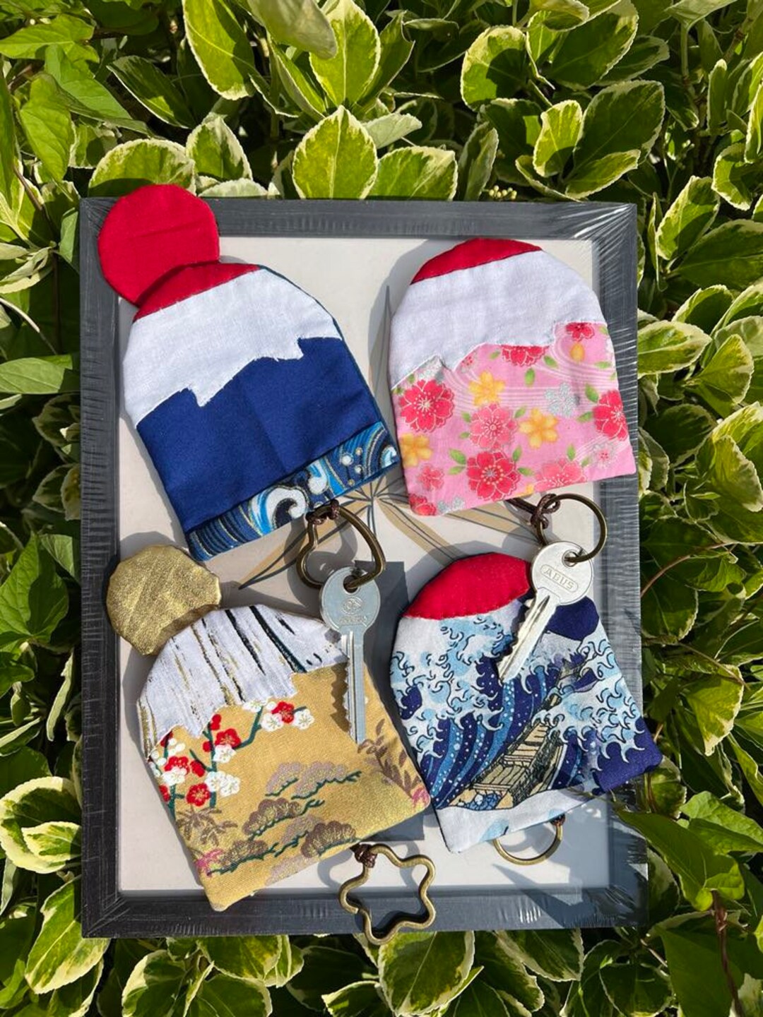 Mountain. Fuji Japanese Patchwork Pouch Key Case Key Pouch Key Ring ...