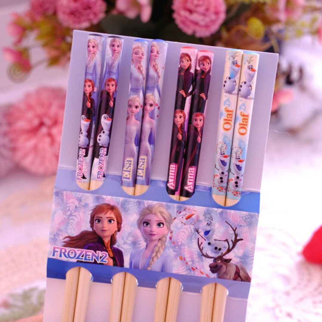 Frozen Chopsticks Bamboo Frozen Elsa Anna Olaf Japanese Sushi ...