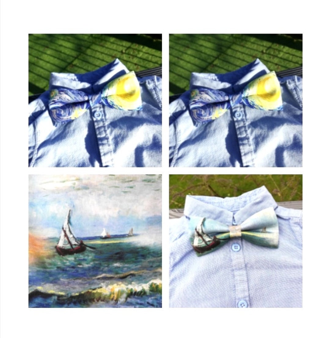 Van Gogh the Starry Night Saintes-maries-de-la-mer Bow Tie for Men and ...
