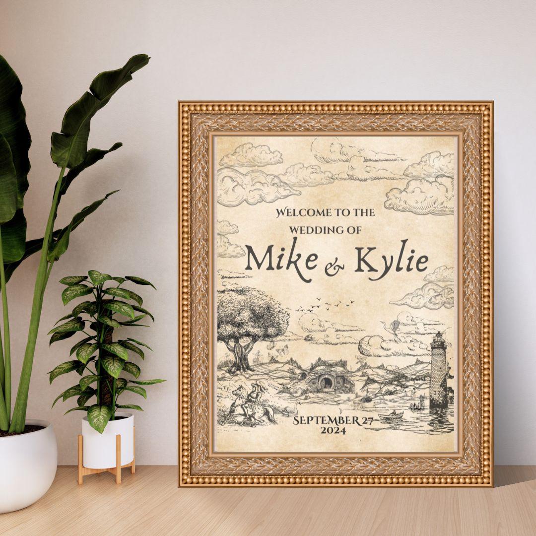 Fantasy Wedding Welcome Sign L Storybook Wedding Welcome Poster L ...