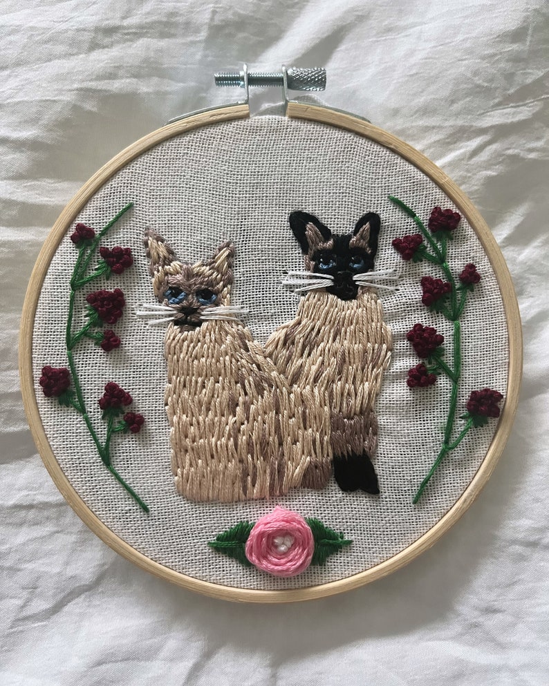 CUSTOM PET PORTRAIT Embroidery Art - Etsy