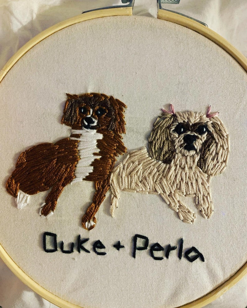 CUSTOM PET PORTRAIT Embroidery Art - Etsy