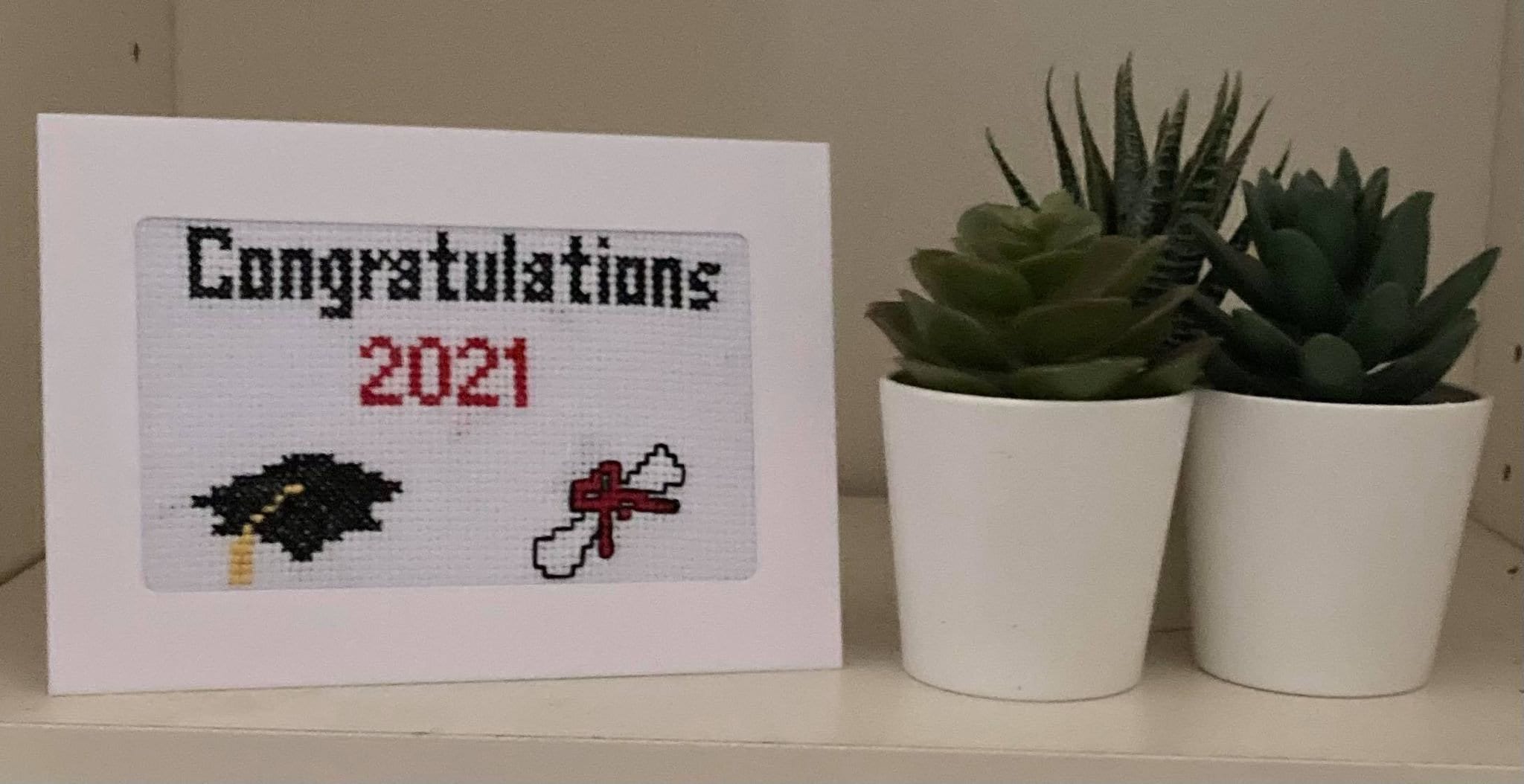Graduation Design Cross Stitch Card Card Congratulations - Etsy Graduation Design Cross Stitch Card Card Congratulations - Etsy