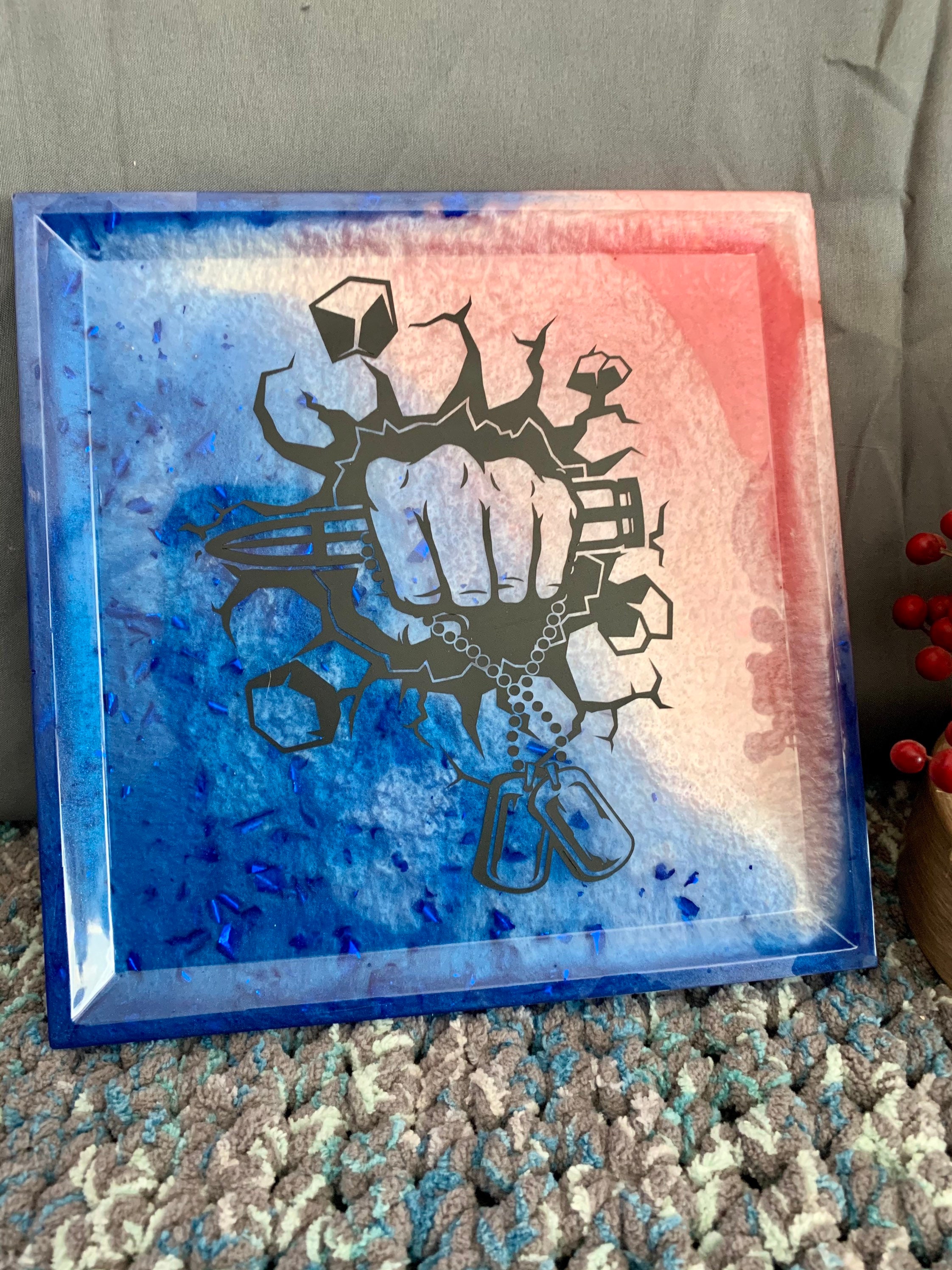 Resin Rolling Tray, Military Rolling Tray, Jewelry Tray, Decorative ...