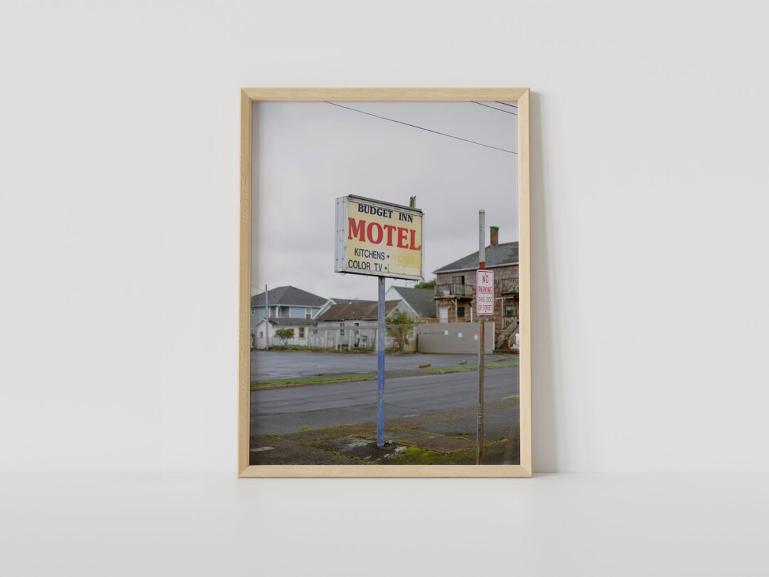 Vintage Motel Sign Print | Budget Inn, Sign Photography, Retro Type ...