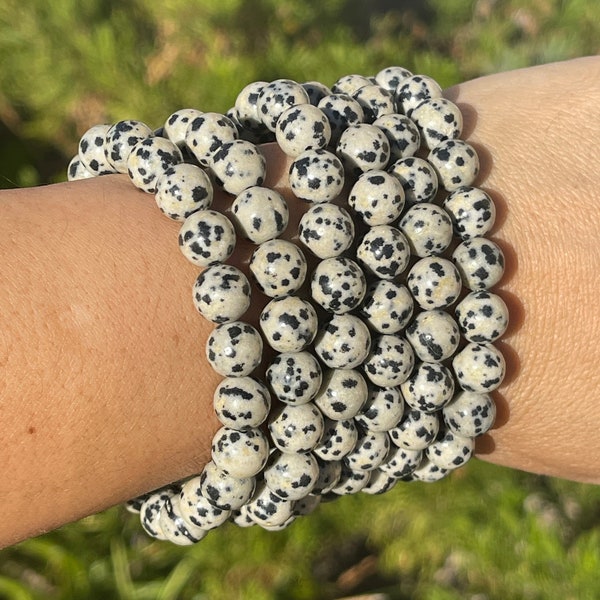 Dalmation Jasper Bracelet - Etsy