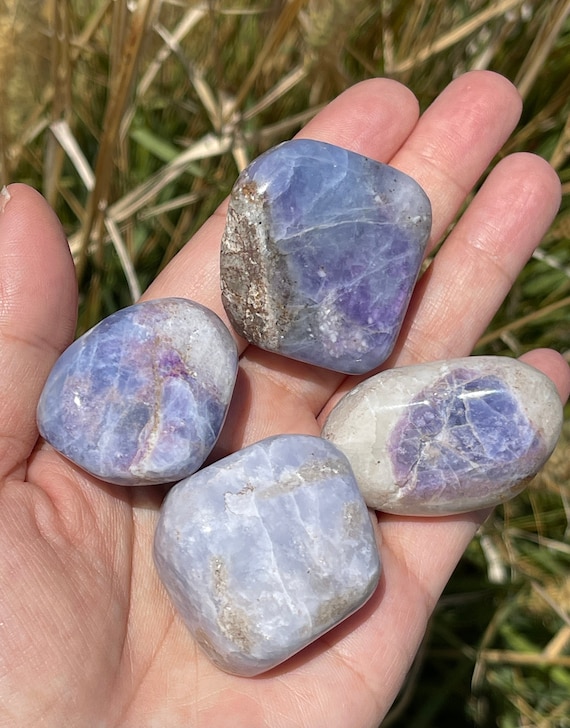 Hackmanite Fluorescent Tumbles UV Reactive Polished Tumbles - Etsy