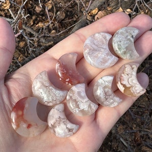 Flower Agate Mini-hearts, Moons, Stars | Flower Agate Crystals ...