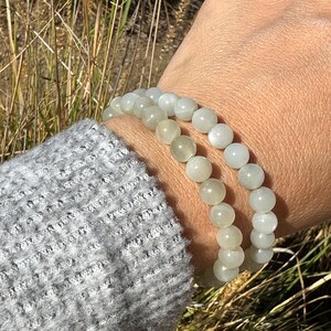 Sage Green Moonstone Gemstone Bracelets (7mm & 8-9mm) - Etsy