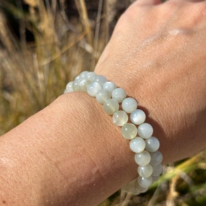 Sage Green Moonstone Gemstone Bracelets (7mm & 8-9mm) - Etsy