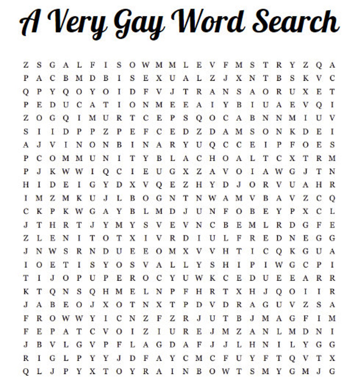 LGBTQ Puzzles & Activity Workbook Pride Coloring Pages, Word Searches ...