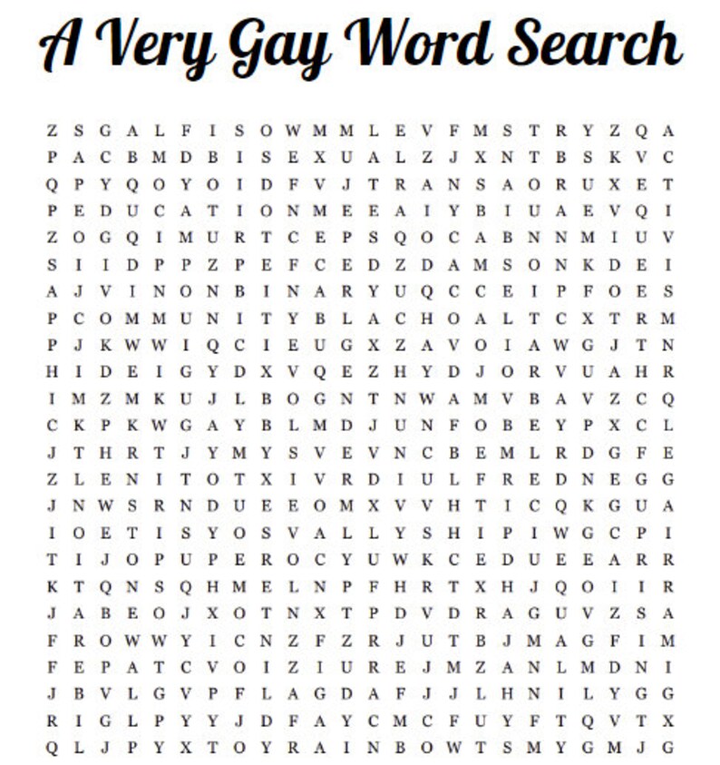LGBTQ Puzzles & Activity Workbook Pride Coloring Pages, Word Searches ...