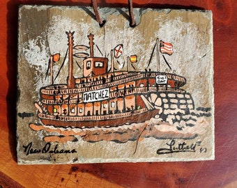 Steam Ship Painting - Etsy