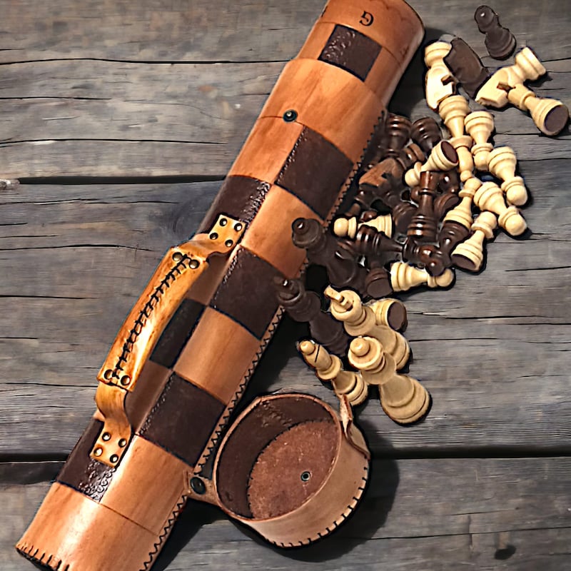 Chess Case Leather - Etsy