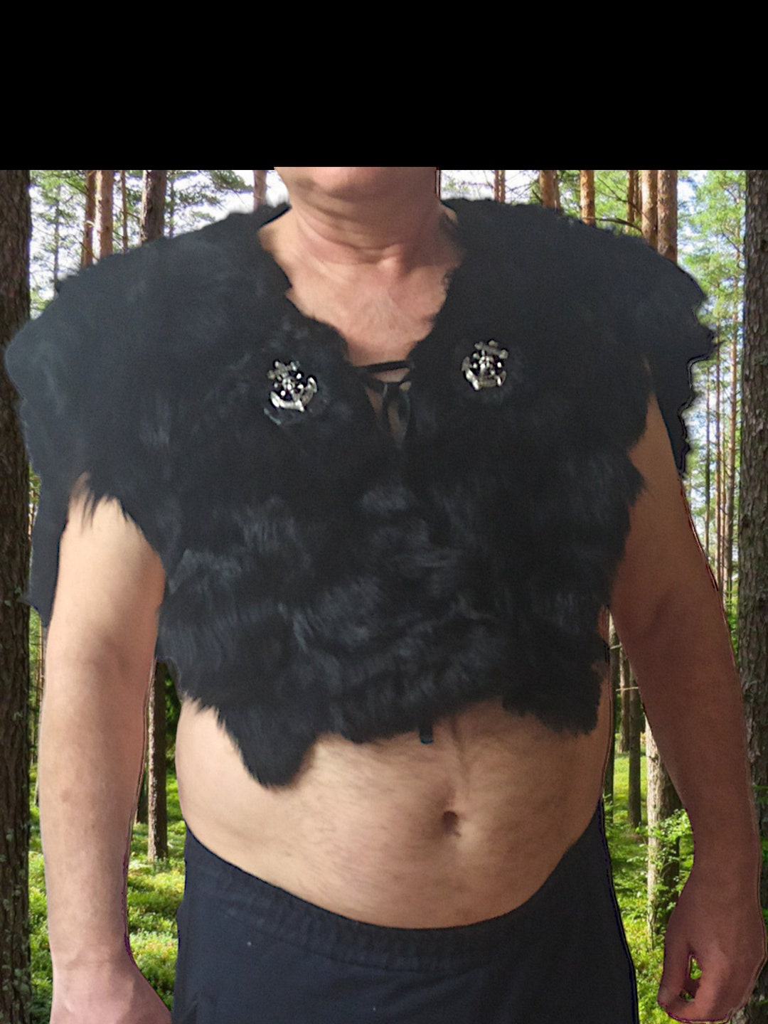 Barbarian Shoulder Fur, Viking Shoulder Shawl, Leather Armor, Barbarian ...