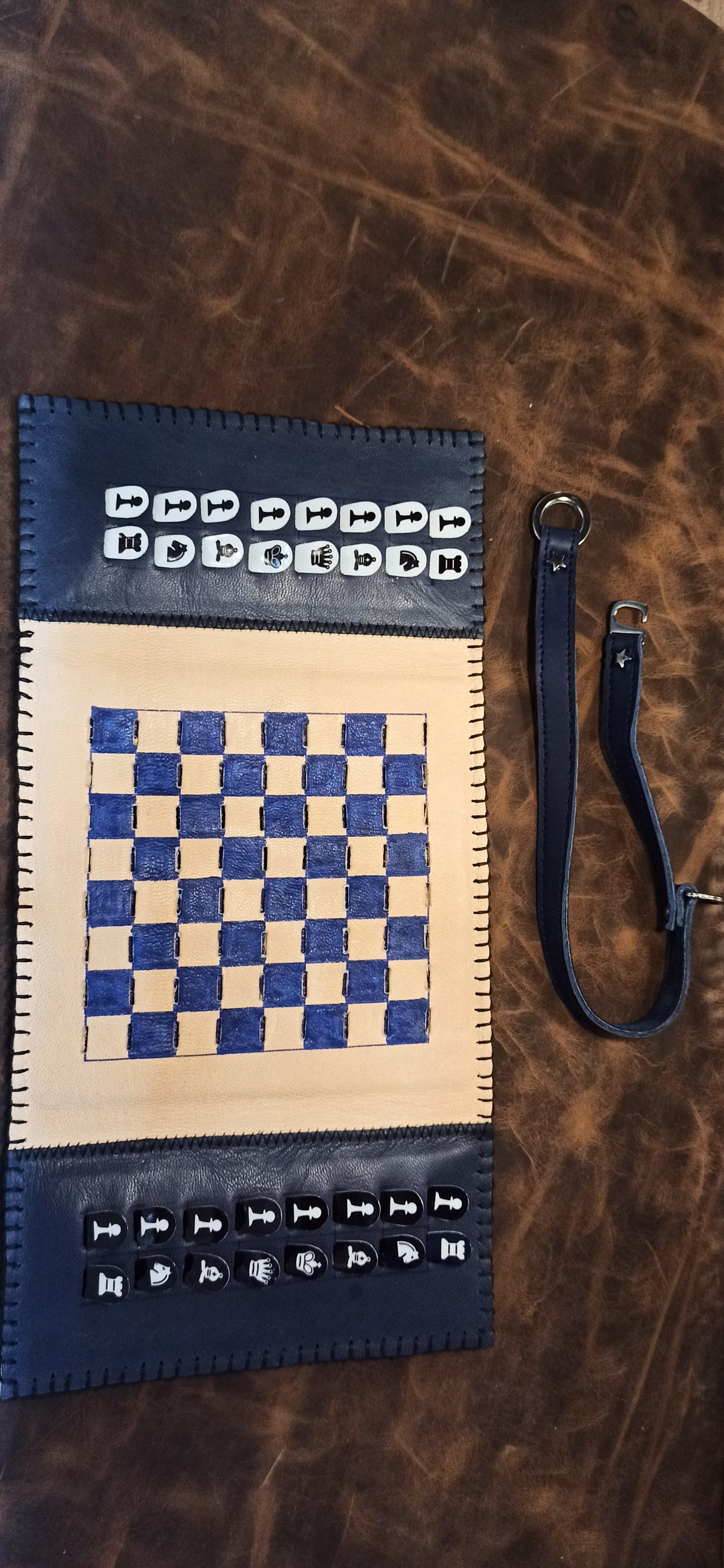 Pocket Chess Set,foldable Leather Chess Set,thanksgiving Gift ...