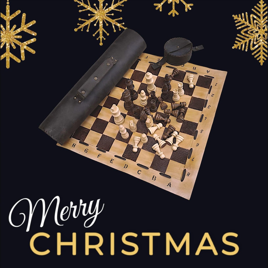 Leather Travel Chess Set, Birthday Gift,valentine's Day Gift, Project ...