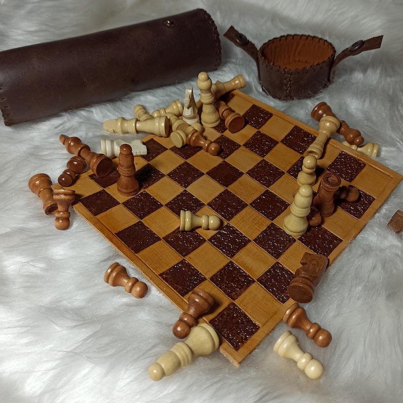 Mini Chess Set, Soviet Pocket Chess Set, Collection Leather Travel ...