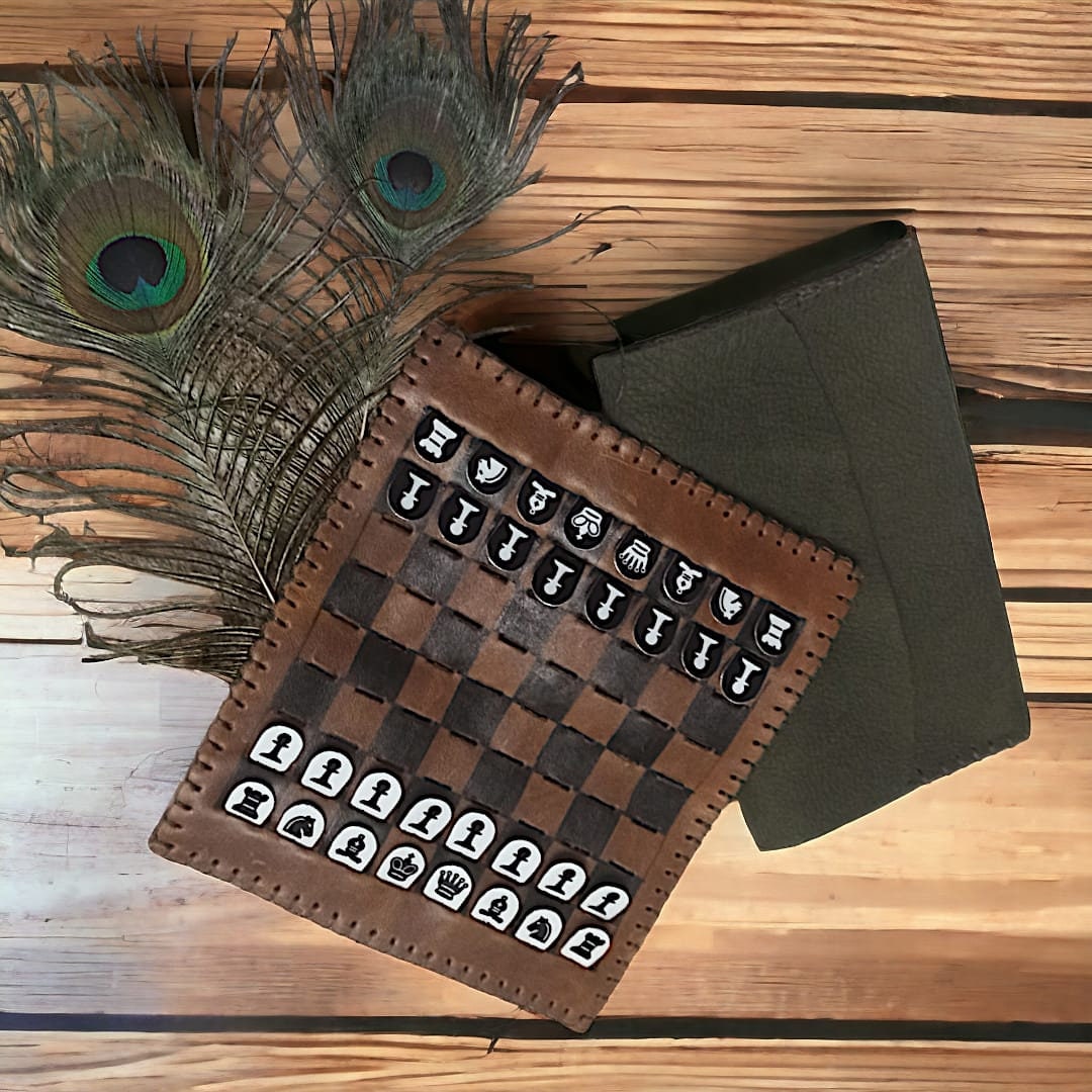 Pocket Chess Set, Collectible Chess,special Birthday Gift, Leather ...