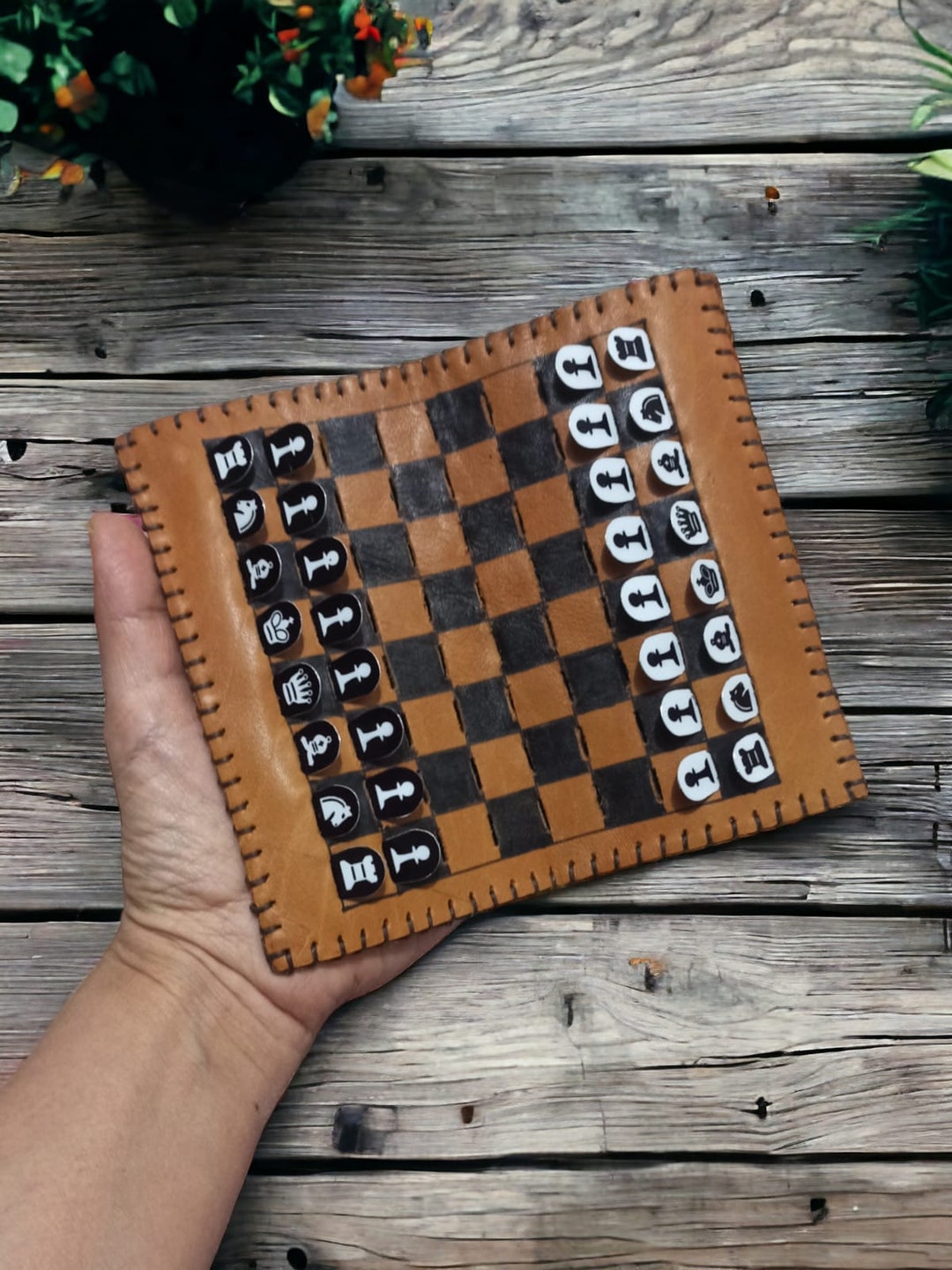Pocket Chess Set, Collectible Chess,special Birthday Gift, Leather ...