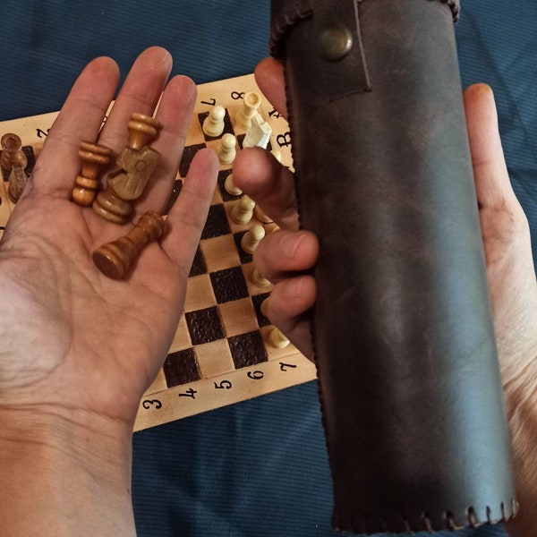 Leather Chess Set - Etsy