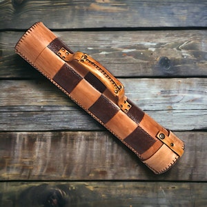 Leather Roll up Chess Set/personalization Birthday Gift/premium ...